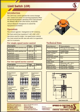 Limit Switches Rotary Geared Worm Limit Switches Manufafacturers India