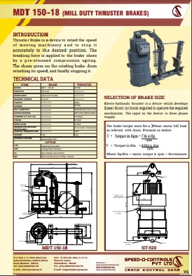 MDT Brake Control Gears Manufacturers India